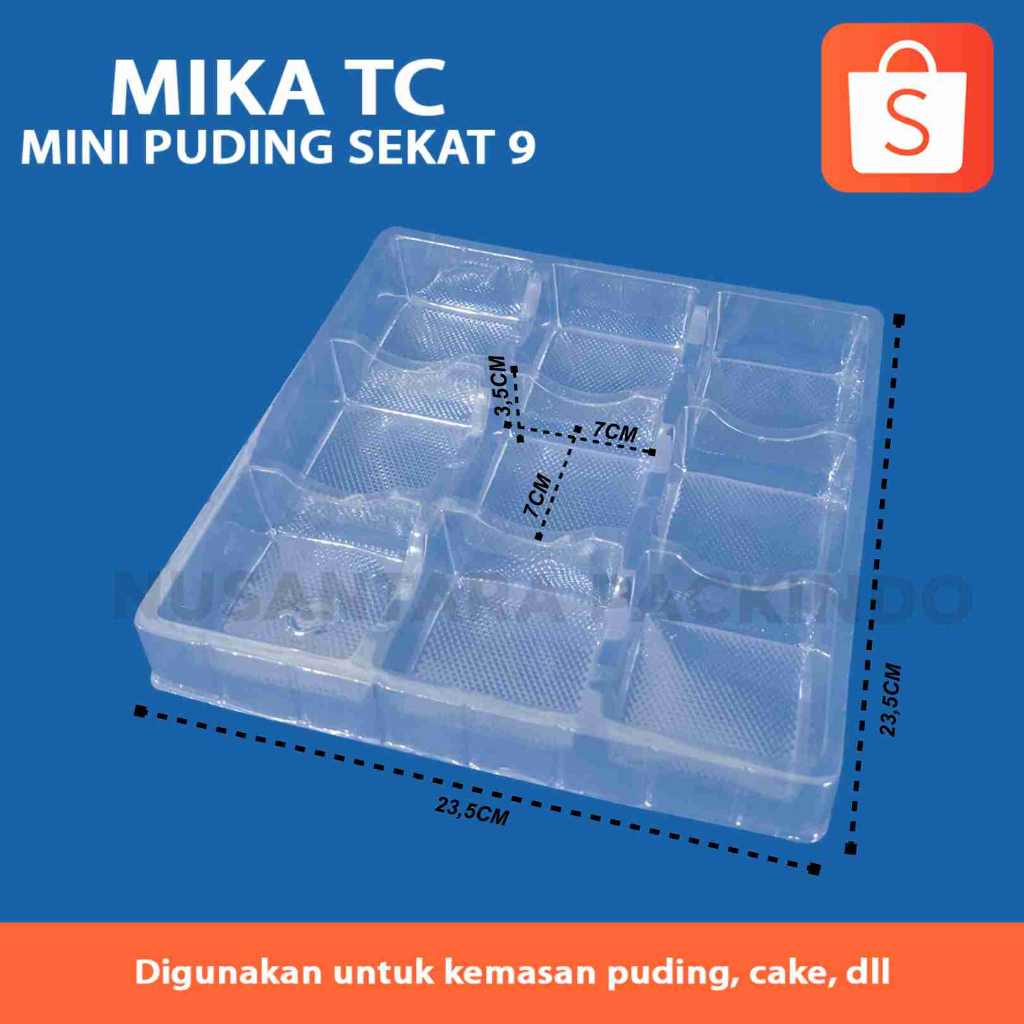 Jual Mika Tc Puding Sekat 9 (10 Pcs) | Shopee Indonesia