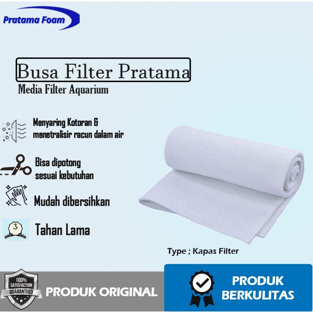 Jual Busa Kapas Filter 1m X1m Saringan Filter Air Kolam Ikan Koi ...