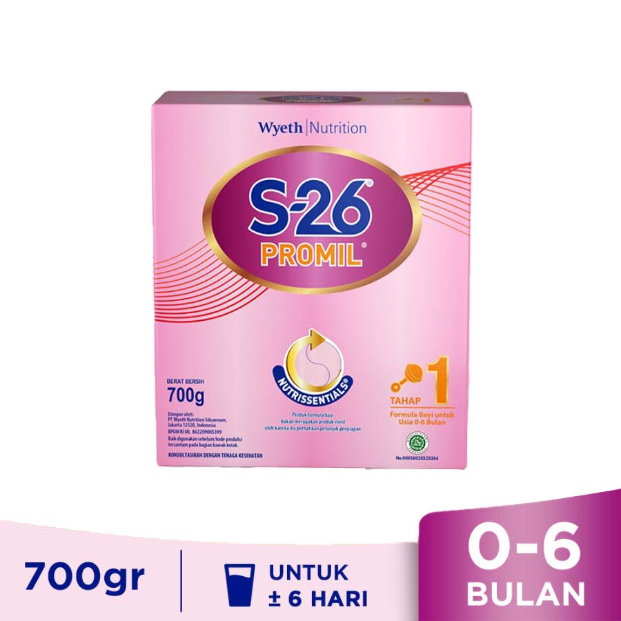 Jual S26 PROMIL 1 Susu Formula Bayi 0-6 Bulan Box 700gr | Shopee Indonesia