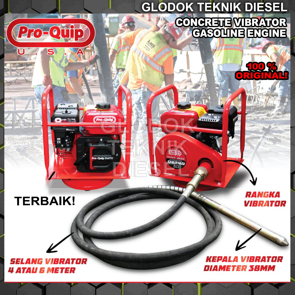 Jual Proquip Mesin Concrete Vibrator Cor Pemadat Semen + Engine ...