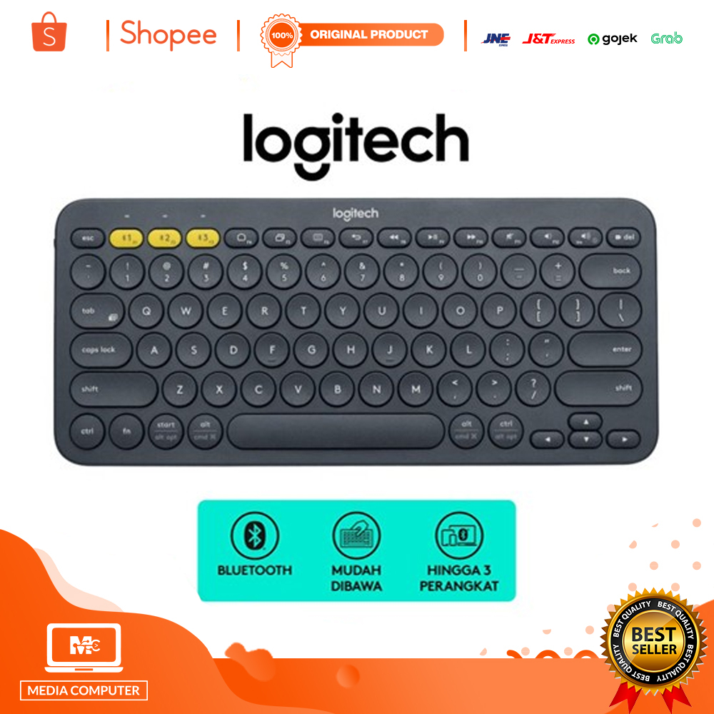 Jual Keyboard Bluetooth Logitech K380 Multi Device (Black) | Shopee ...