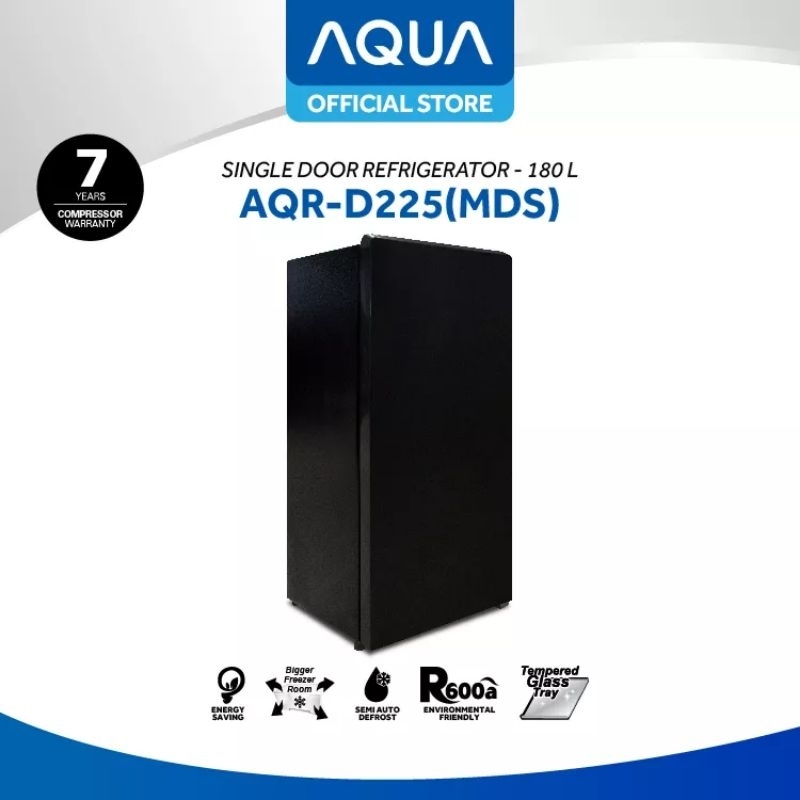 Jual Lemari Es / Kulkas AQUA 1 Pintu AQR-D225 MDS / AQRD225 LS 180 Liter | Shopee Indonesia