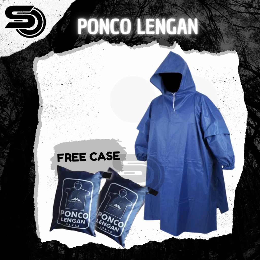Jual Jas Hujan Ponco Lengan Panjang Dewasa Waterproof Mantel Hujan Jumbo Outdoor | Shopee Indonesia
