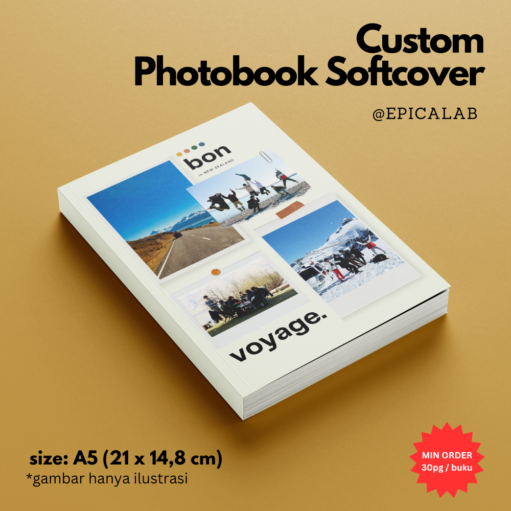 Jual (A5) Cetak Custom Photobook Softcover | BACA DESKRIPSI FREE DESAIN ...