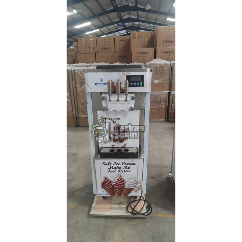 Jual Mesin Pembuat Es Krim 3 Kran / Tuas Soft Ice Cream GPM-818F GOMESIN | Shopee Indonesia