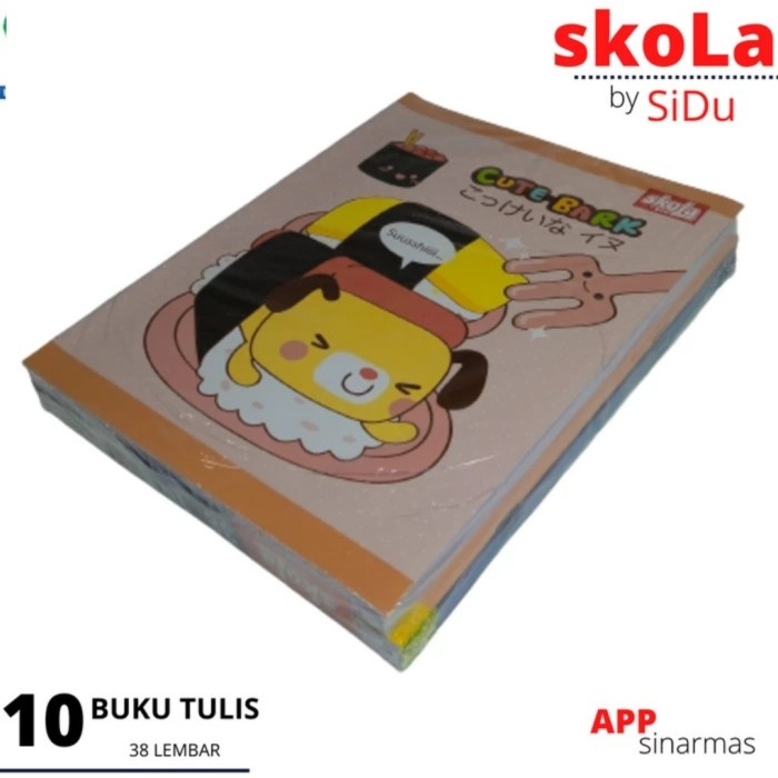 Jual Buku Tulis SKOLA by SIDU 38 lbr, per pack isi 10 " | Shopee Indonesia