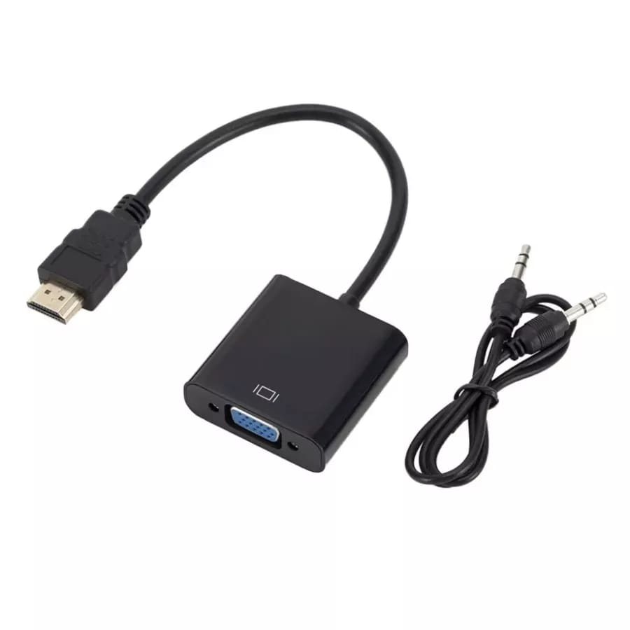 Jual Aa* Converter HDMI to VGA / Kabel HDMI to VGA with Audio / plus Aux - HDMI TO VGA | Shopee ...