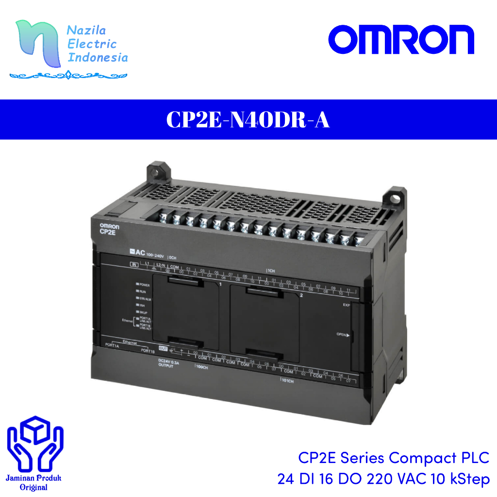 Jual Omron PLC CP2E-N40DR-A / N40DRA / CP2EN40DRA Original | Shopee Indonesia