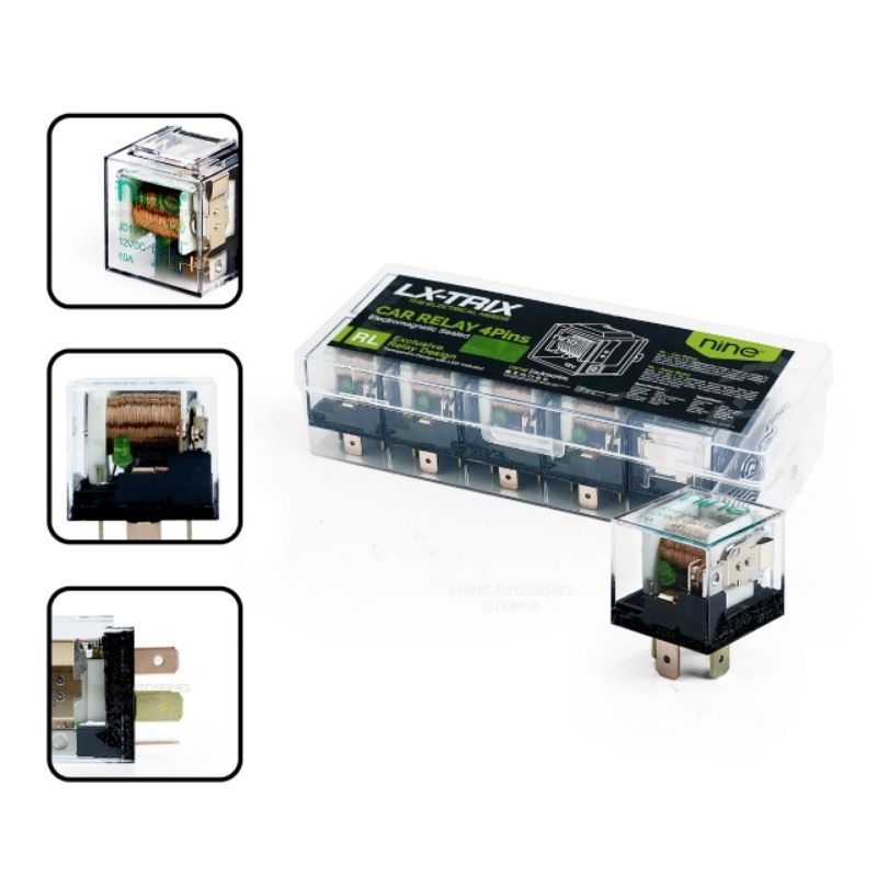 Jual NINE LX-TRIX RELAY KLAKSON RELAY LAMPU SOROT RL RELAY 4 KAKI 12 ...