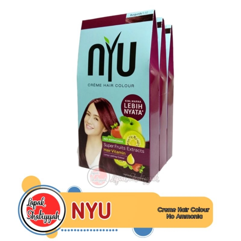 Jual NYU Hair Colour Burgundy BOX / Cat Rambut / Semir Rambut Tanpa ...