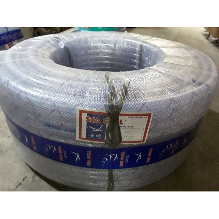 Jual per meter Selang air / Selang Air Benang Serat 3/4" dim inch Merk Sea Gull Selang Benang ...