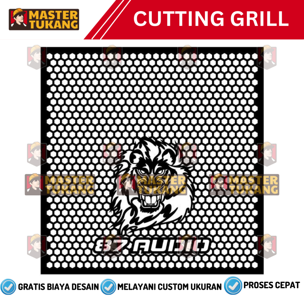 Jual Grill sound Costum ukuran Gratis Desain Bisa dikasih nama dan logo ...