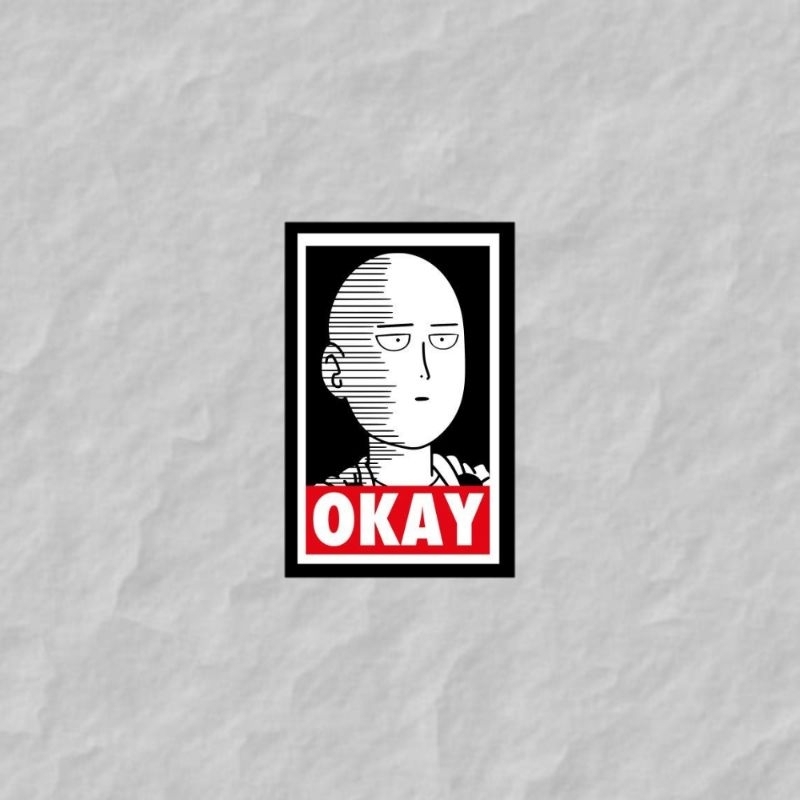Jual STICKER ANIME OKAY! SAITAMA (WATERPROOF) | Shopee Indonesia