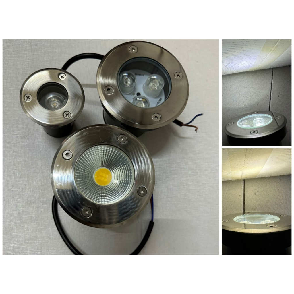 Jual Lampu Lantai LED Ground tanam outdoor 1w 3w 5w putih/warmwhite ...