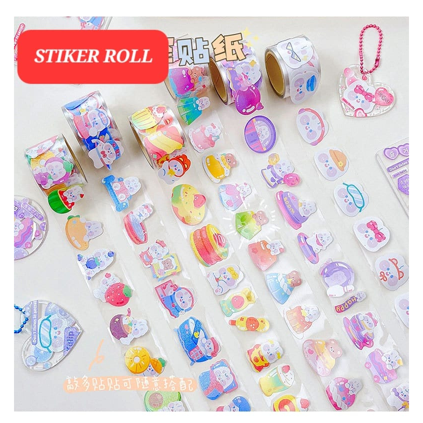 Jual MILANBERRY STIKER ROLL STICKER GANTUNGAN KUNCI HOLOGRAM GLITER ...