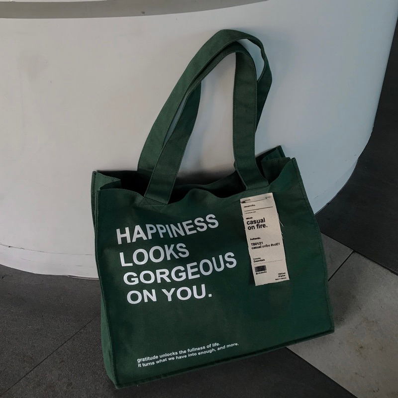Jual CASUAL ONFIRE - Happiness Totebag | Shopee Indonesia