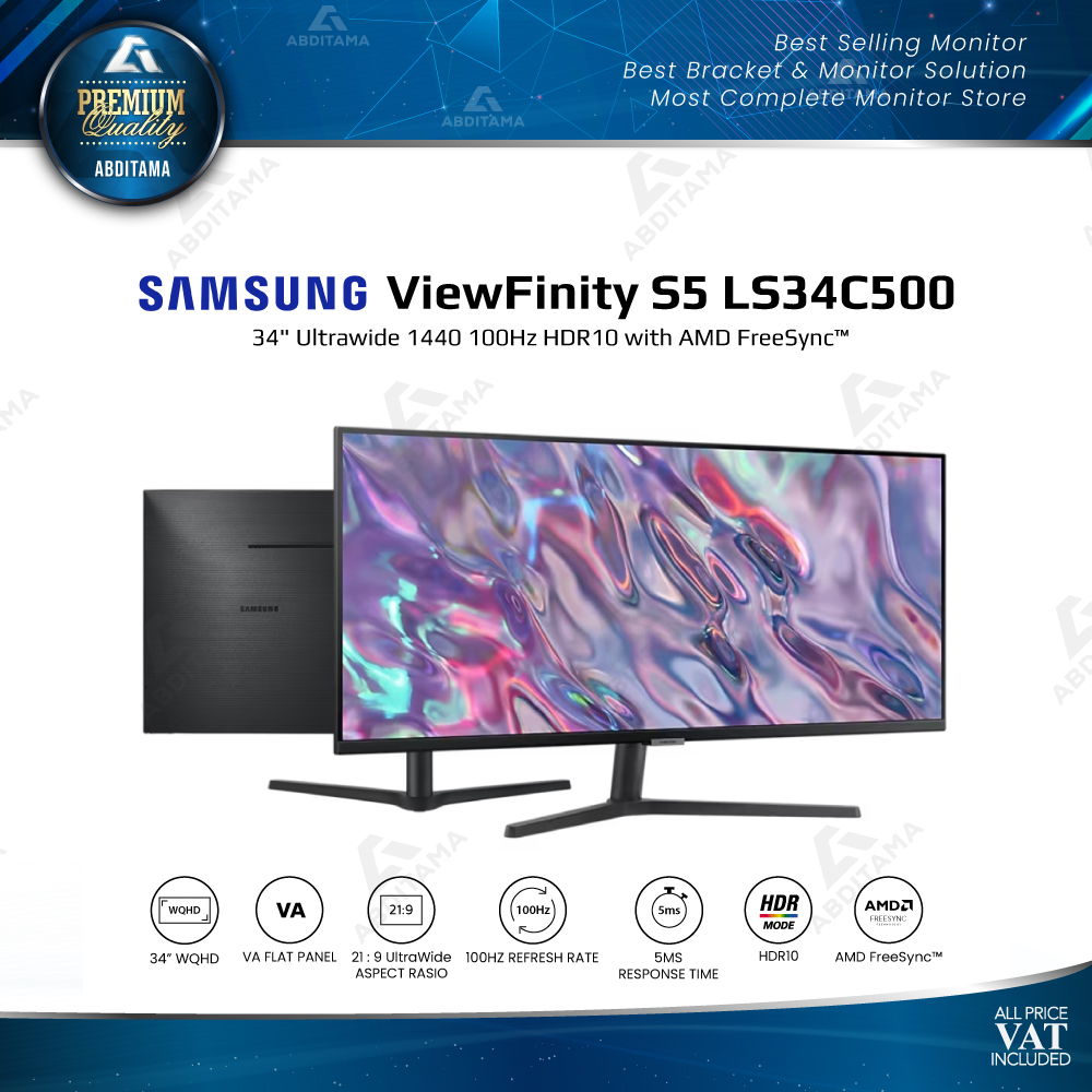 Jual Monitor Samsung ViewFinity S5 S50GC S34C500 34" Ultrawide 1440 ...