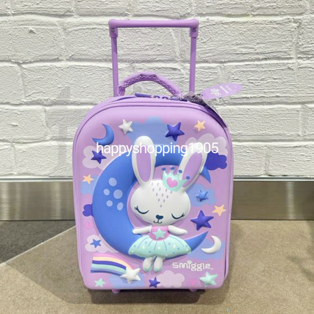 Jual SMIGGLE TEENY TINY TROLLEY HARDCASE ROUND ABOUT RABBIT LILAC ...