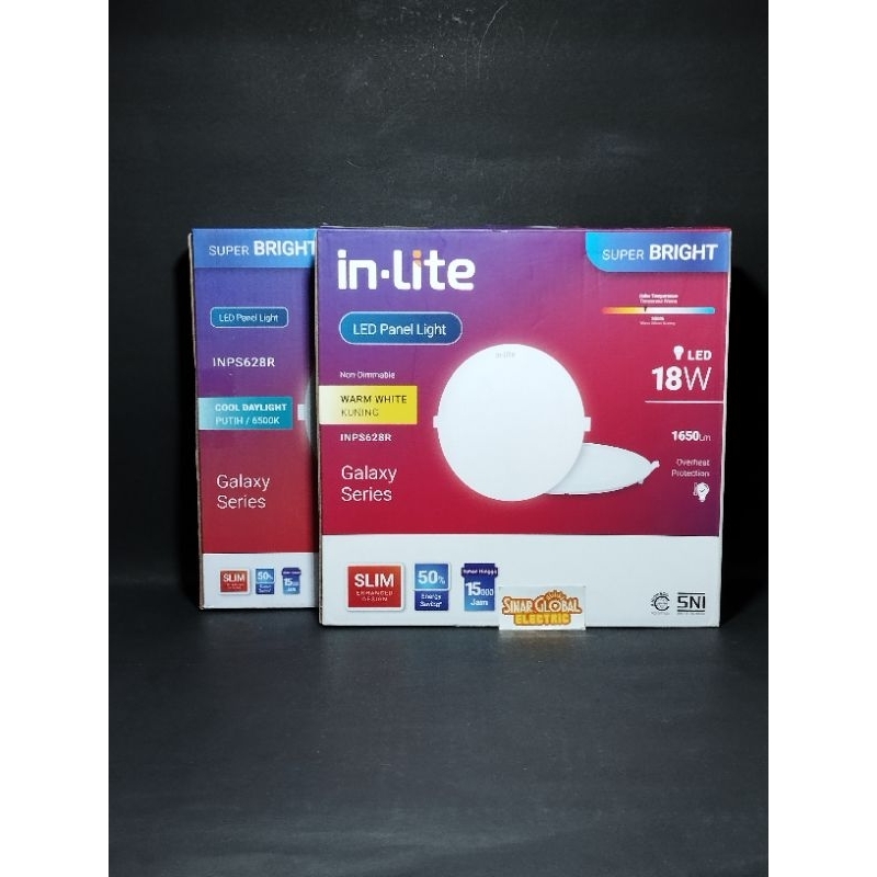 Jual Lampu downlight panel IB led inlite INPS628R bulat 18 watt ...