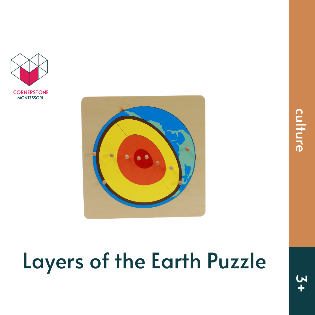 Jual Cornerstone Montessori Layers of the Earth Puzzle - Montessori ...