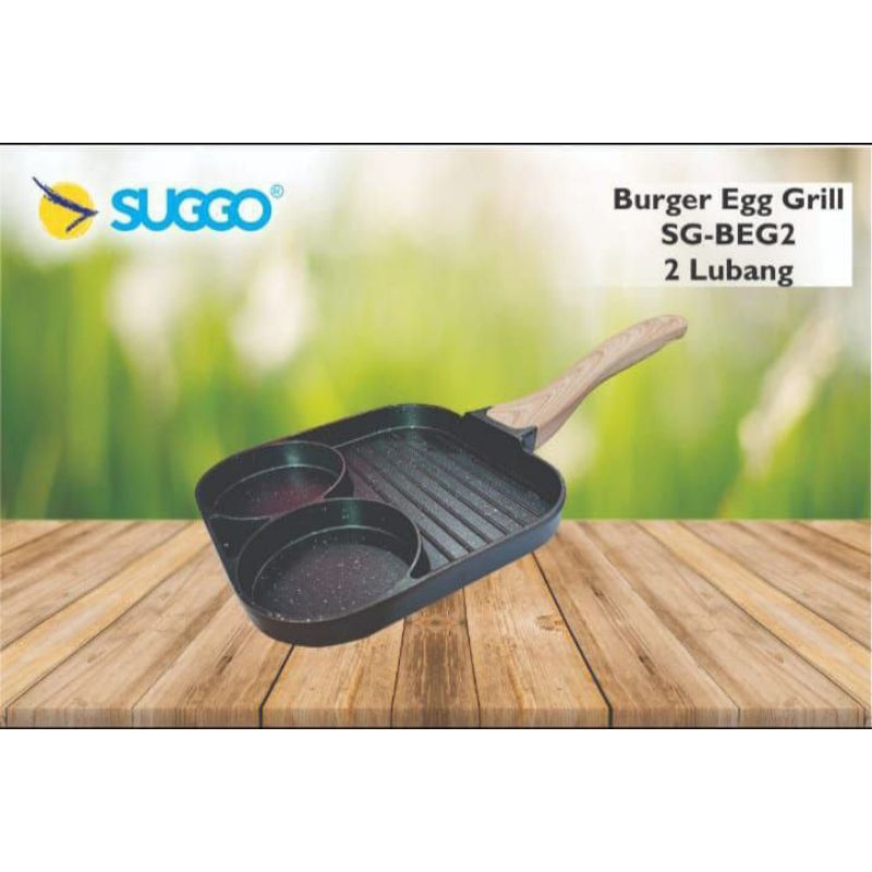 Jual SUGGO EGG BURGER PAN/CETAKAN TELUR BURGER 2 LUBANG DAN 4 LUBANG ...