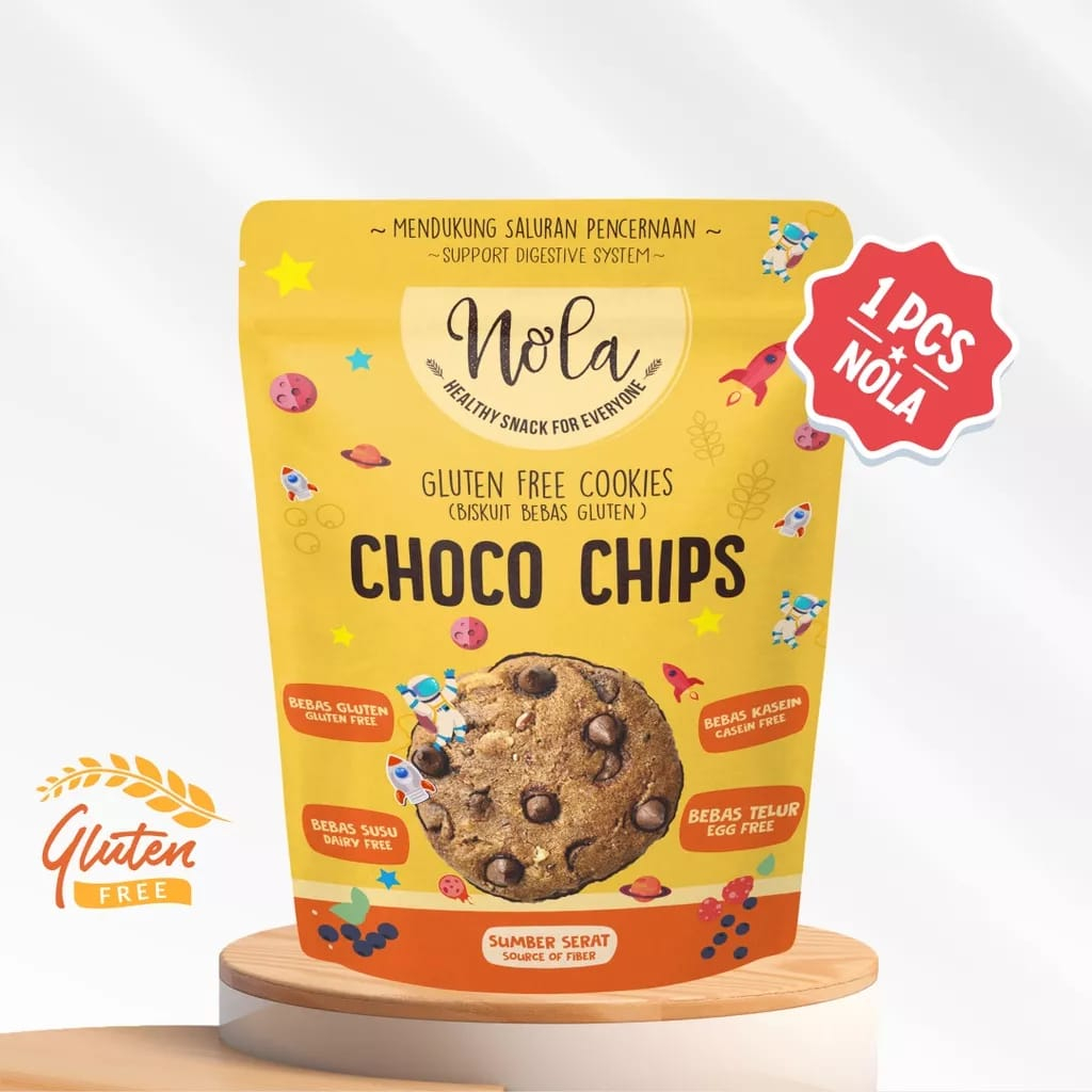 Jual NOLA COOKIES GLUTEN FREE 75GR | SNACK BISKUIT SEHAT DIET TINGGI ...