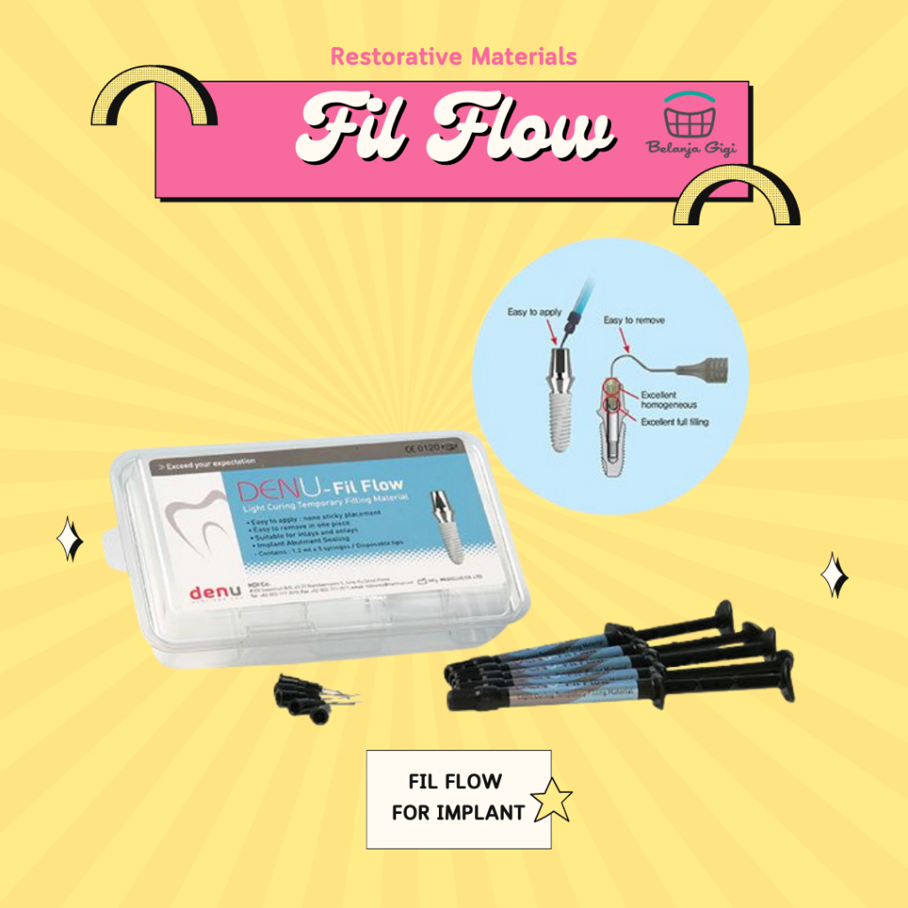 Jual Fil Flow for Implant DENU Flowable temporary filling material for ...