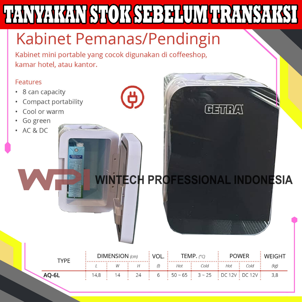 Jual Getra AQ 6L AQ-6L Kabinet Mini - lemari pemanas pendingin - Hot ...
