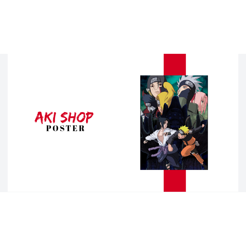 Jual NARUTO Poster Stiker Dinding Ukuran Kecil Sasuke, Sakura, Kakashi ...
