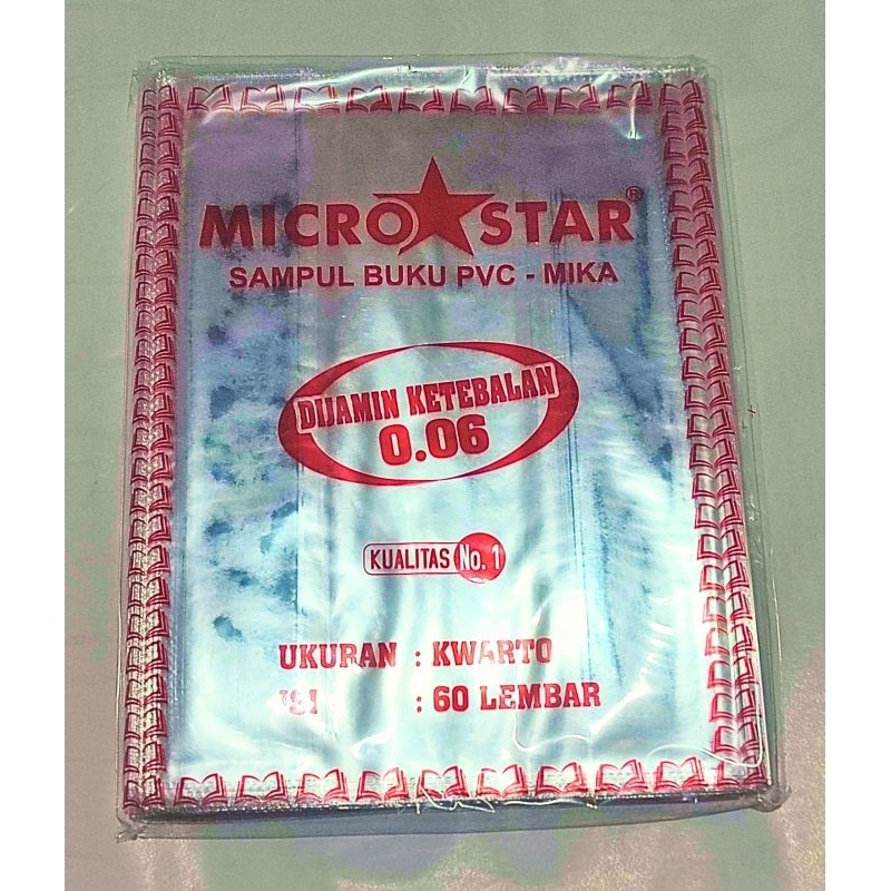 Jual Sampul Buku PVC Mika Kwarto Micro Star 0.06 (Isi 60 lembar ...
