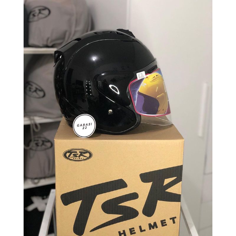 Jual HELM TSR RAM 4 BLACK GLOSY (NEW) | Shopee Indonesia