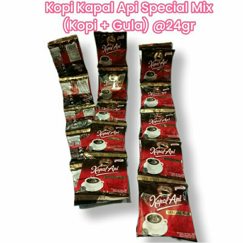 Jual KOPI HITAM KAPAL API SPECIAL MIX 24 g (1 renceng isi 10 bngks ...