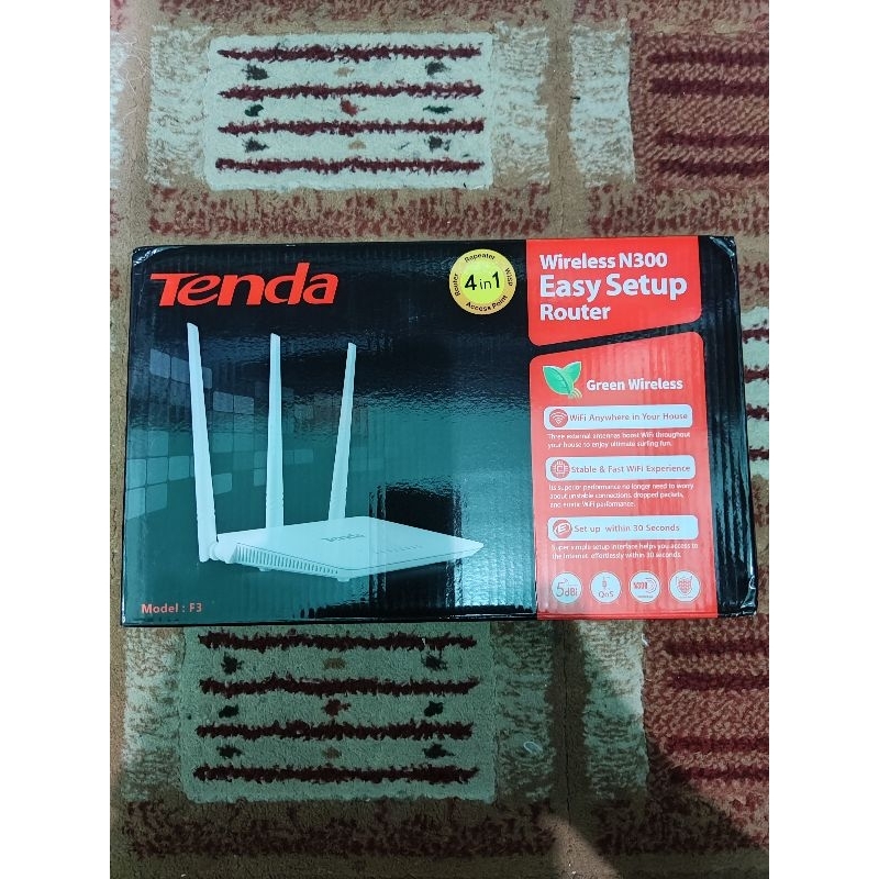 Jual TENDA F3 N300 Wireless Router 3 Antena 300Mbps | Shopee Indonesia