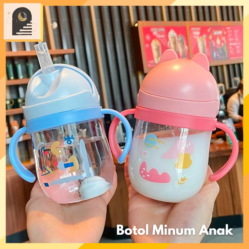 Jual Either.id - Botol Minum Anak Sedotan Lucu Botol Minum Training Cup ...