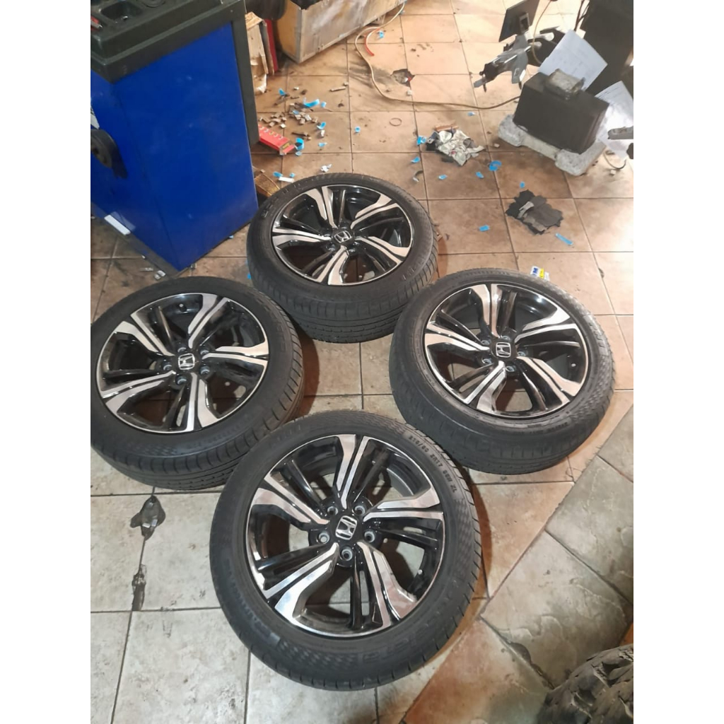 Jual velg mobil second ori copotan civic turbo ring 17 baut 5 plus ban seken murah (5 pcs ...