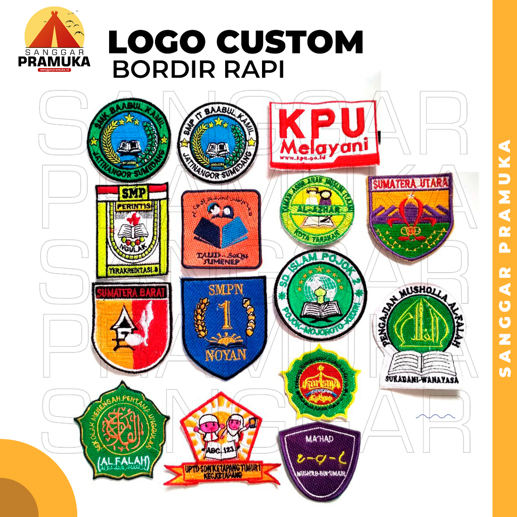 Jual Bordir Logo / Badge Bordir / Emblem Logo Custom / Logo Bordir / Logo Custom | Shopee Indonesia