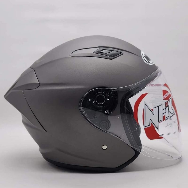 Jual NHK R1 ELITE DARK GREY DOFF SOLID | Helm half face r1 elit abu ...