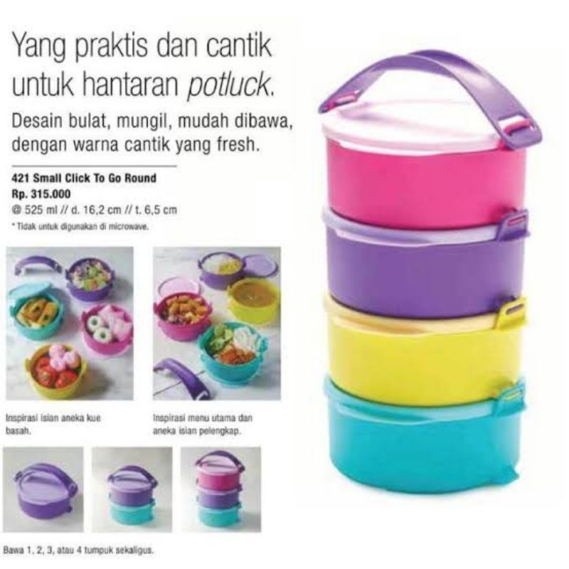 Jual small click to go Tupperware fun ctg rantang mini | Shopee Indonesia