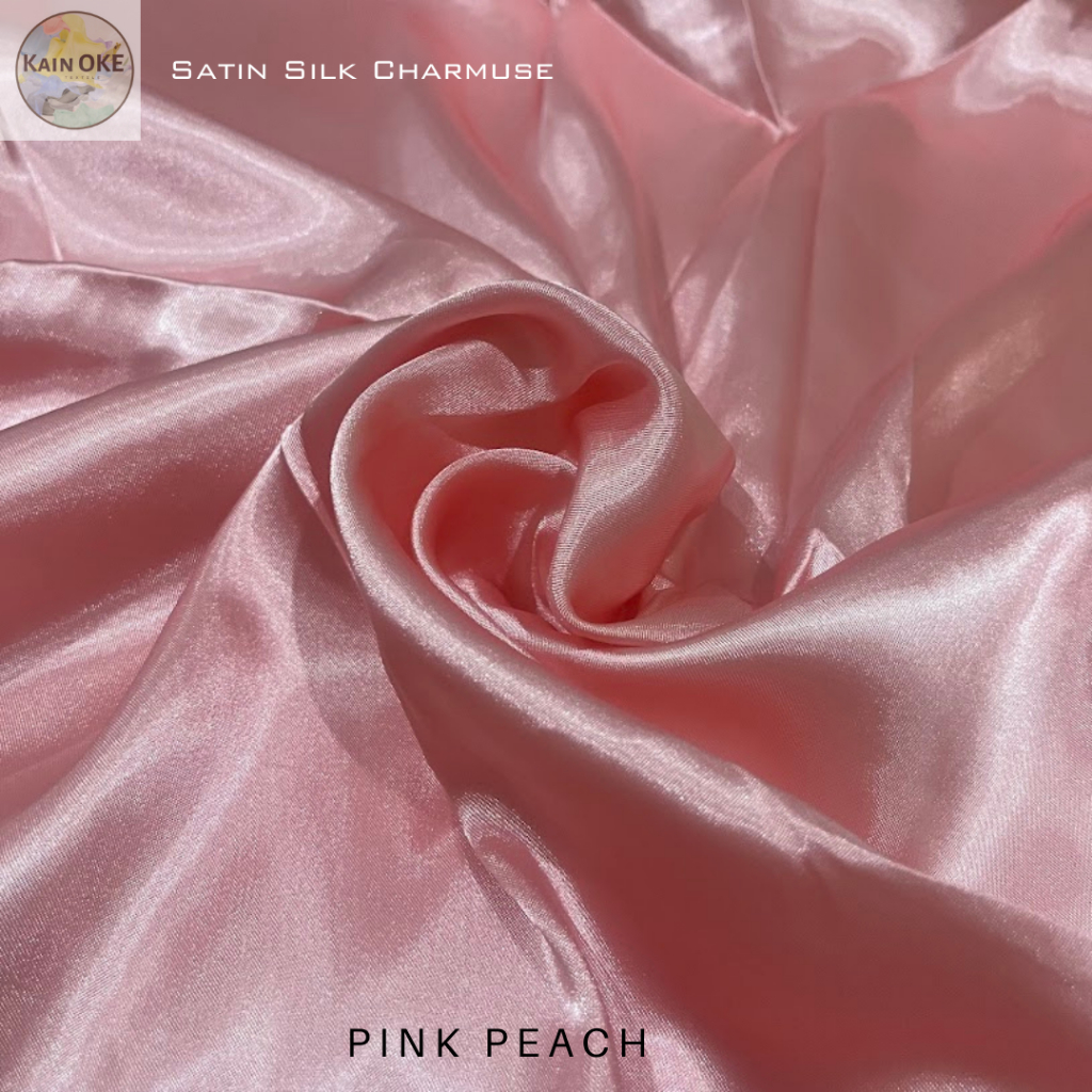 Jual ½ meter Kain Satin Silk Charmuse Glowing Premium Grade A Mengkilap ...