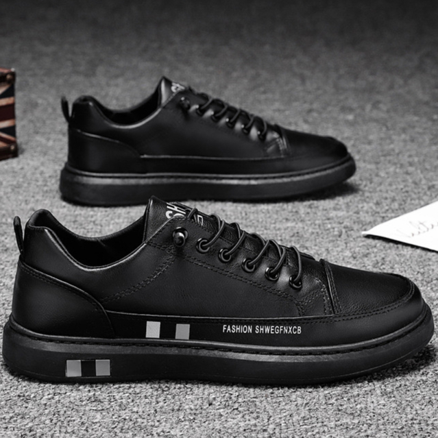 Jual Highland Sepatu Pria Hitam Casual Sepatu Jalan Sneakers Outdoor Sepatu Formal Cowok Sekolah ...