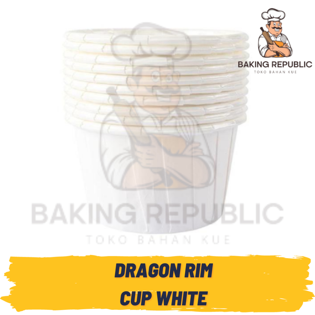 Jual DRAGON RIM CUP WHITE | PAPER WHITE CUP CAKE | KERTAS CUP CAKE ...