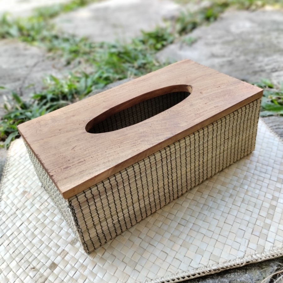 Jual Elha - Tempat Tisu Kayu Jati - Wooden Tissue Box 01 | Shopee Indonesia