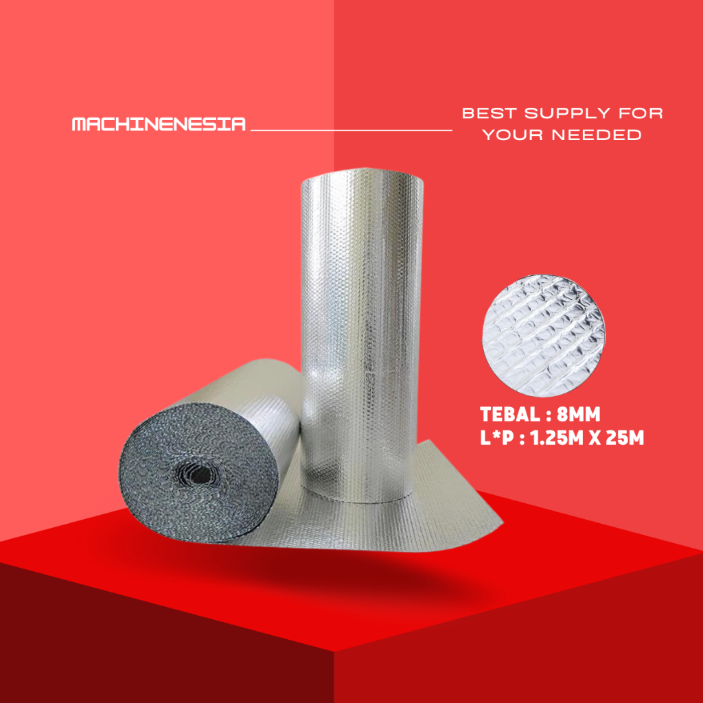 Jual ALUMINIUM FOIL ATAP 25 METER BUBBLE PEREDAM PANAS DOUBLE SIDE 1 ...