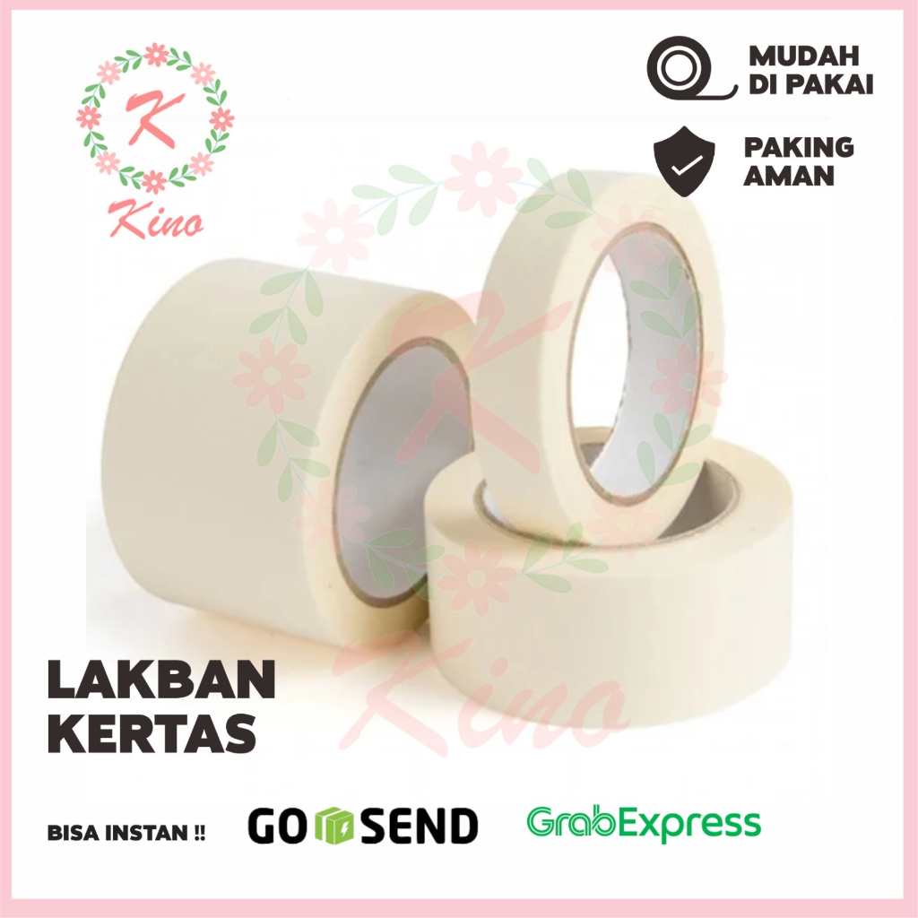 Jual Lakban kertas Masking tape selotip lakban super lengket lakban ...