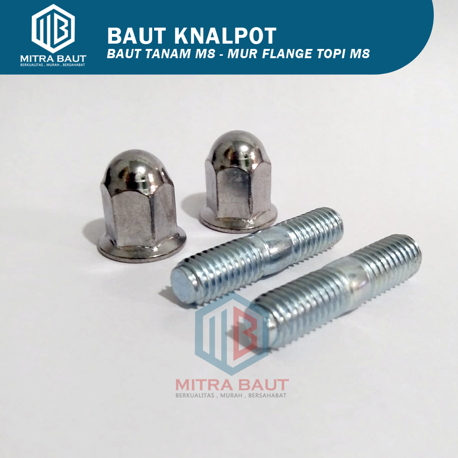 Jual Baut Knalpot M8 / Baut Knalpot Motor Yamaha/ Baut Manifole/ Baud ...