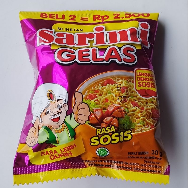 Jual Sarimi Gelas Renceng 10 pcs x 30 gr Rasa Kari Ayam | Bakso Sapi ...