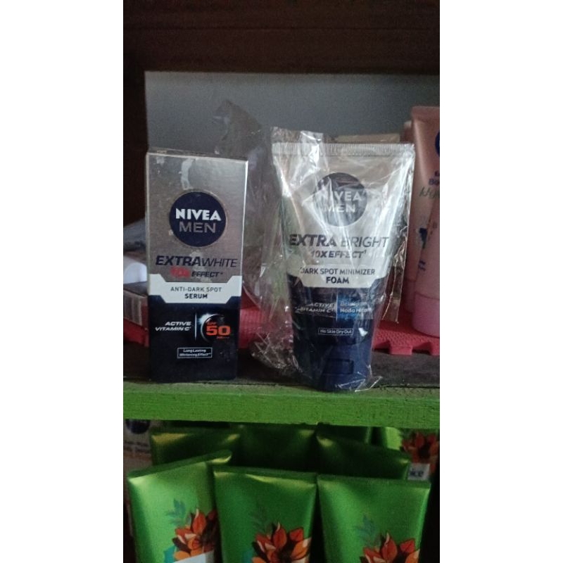 Jual NIVEA MEN EXTRA BRIGHT DARK SPOT MINIMIZER 100 ML + NIVEA MEN ANTI DARK SPOT SERUM 15 ML ...