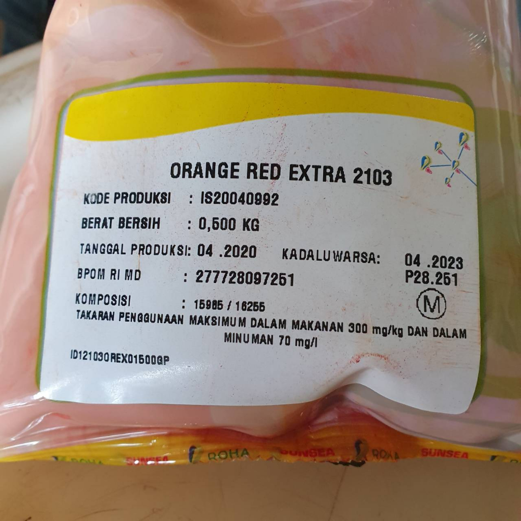 Jual Sunsea Brand Pewarna Makanan Bubuk 500 Gram Powder Food Coloring ...