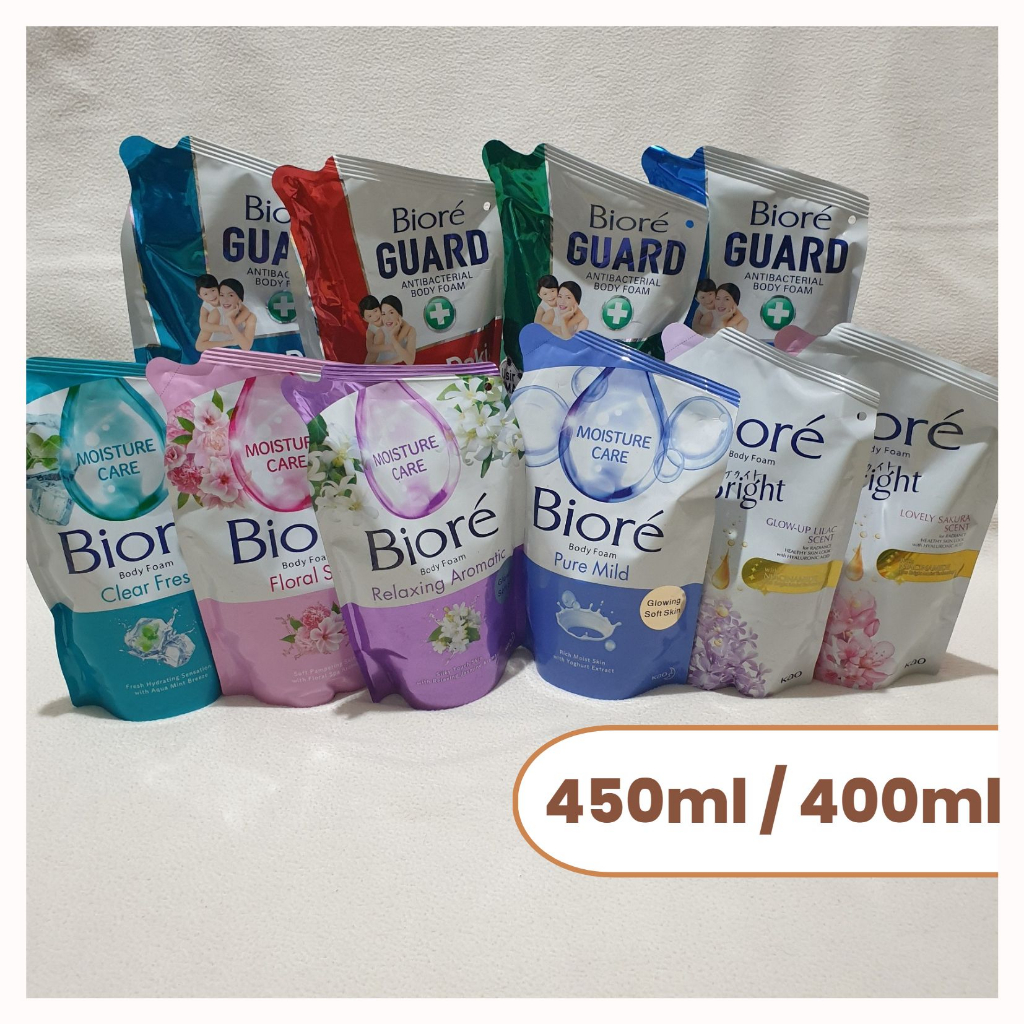 Jual Biore Guard - Biore All in 1 - Biore Moisture Care 450ml / 400ml Body Foam Sabun Mandi ...