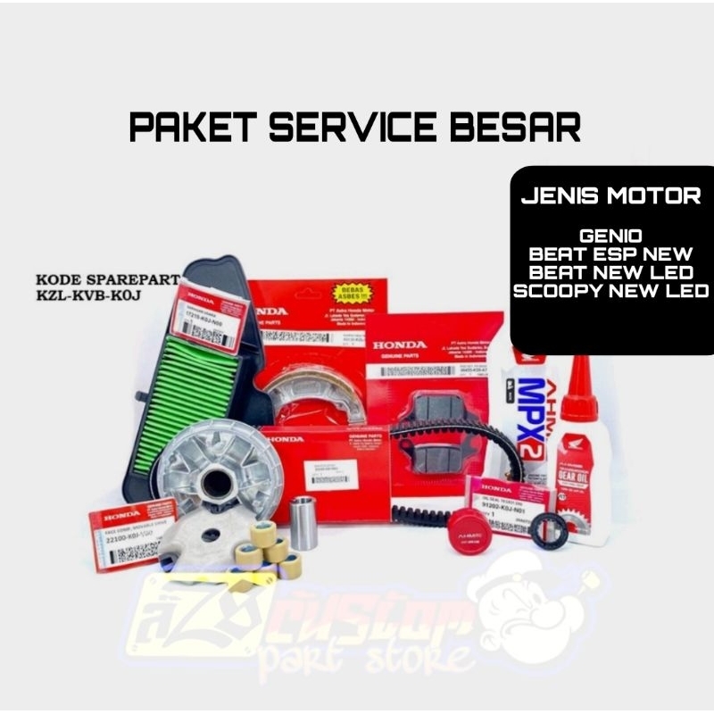 Jual PAKET SERVICE BESAR MPX 2 & SPX 2 SET AHM GEAR, KAMPAS REM GENIO ...